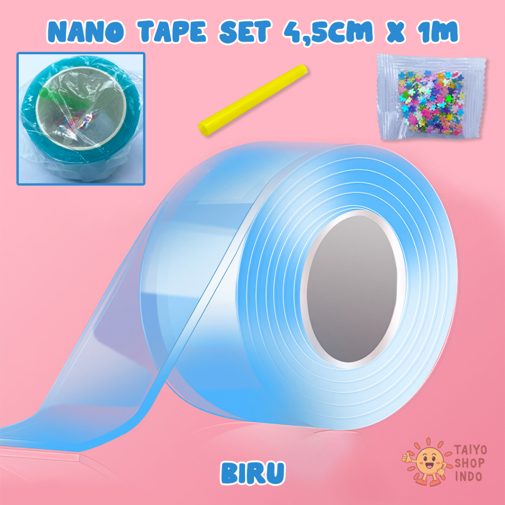 Jual TAIYO Mainan Anak Nano Tape Set 1 Meter Manik DIY Tiup Balon ...