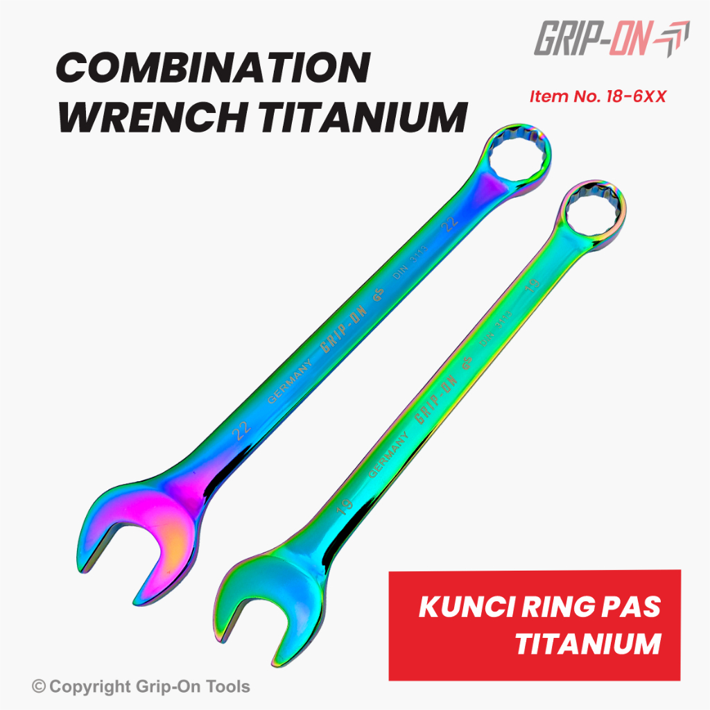 Jual Grip-On Combination Wrench Titanium Kunci Ring Pas | Shopee Indonesia
