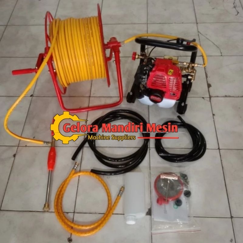 Jual Mesin Power Sprayer Portable 2 Tak Komplit Selang 100 Meter ...