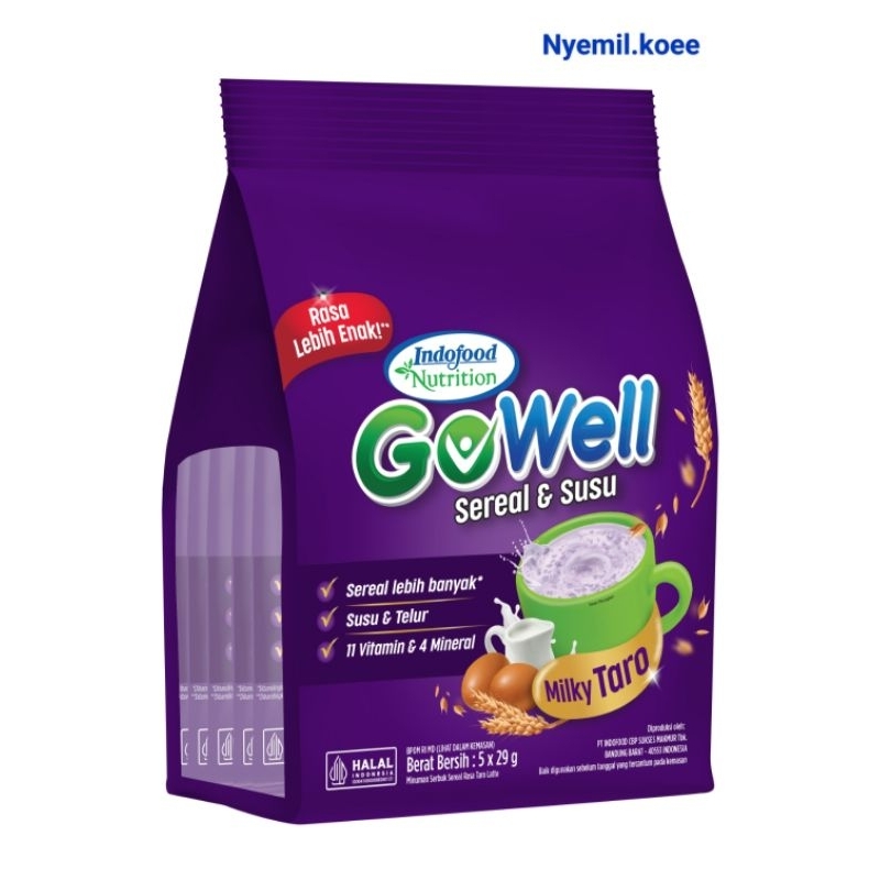 Jual Gowell Rejuv Rasa Milky Taro ( Polibag isi 5 pcs ) | Shopee Indonesia