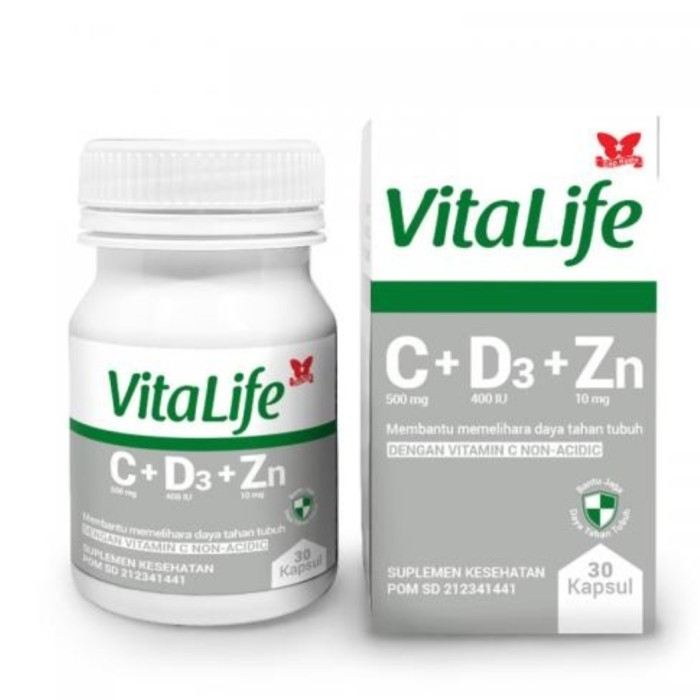 Jual Vitalife Multivitamin C D3 Zinc 30 - Vitalife CDZ 30 Kapsul | Shopee Indonesia