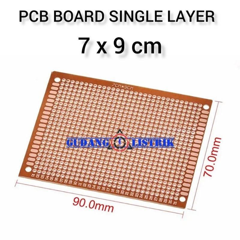 Jual PCB Matrix Lubang 7x9cm Satu Sisi Single Layer PCB Board Universal ...