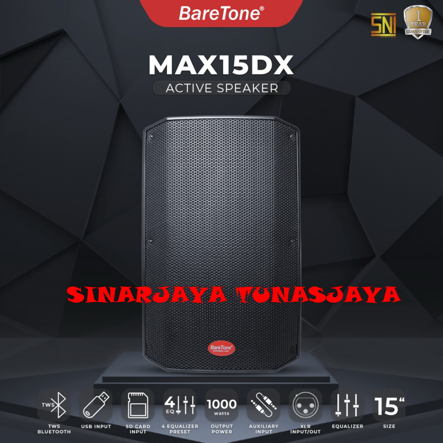 Jual SPEAKER AKTIVE BARETONE MAX15DX SPEAKER MAX 15DX 15 INCH HARGA ...