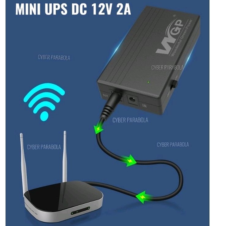 Jual WGP UPS Router wifi Backup 1A 2A Battery Supply Power Bank DC 9V ...
