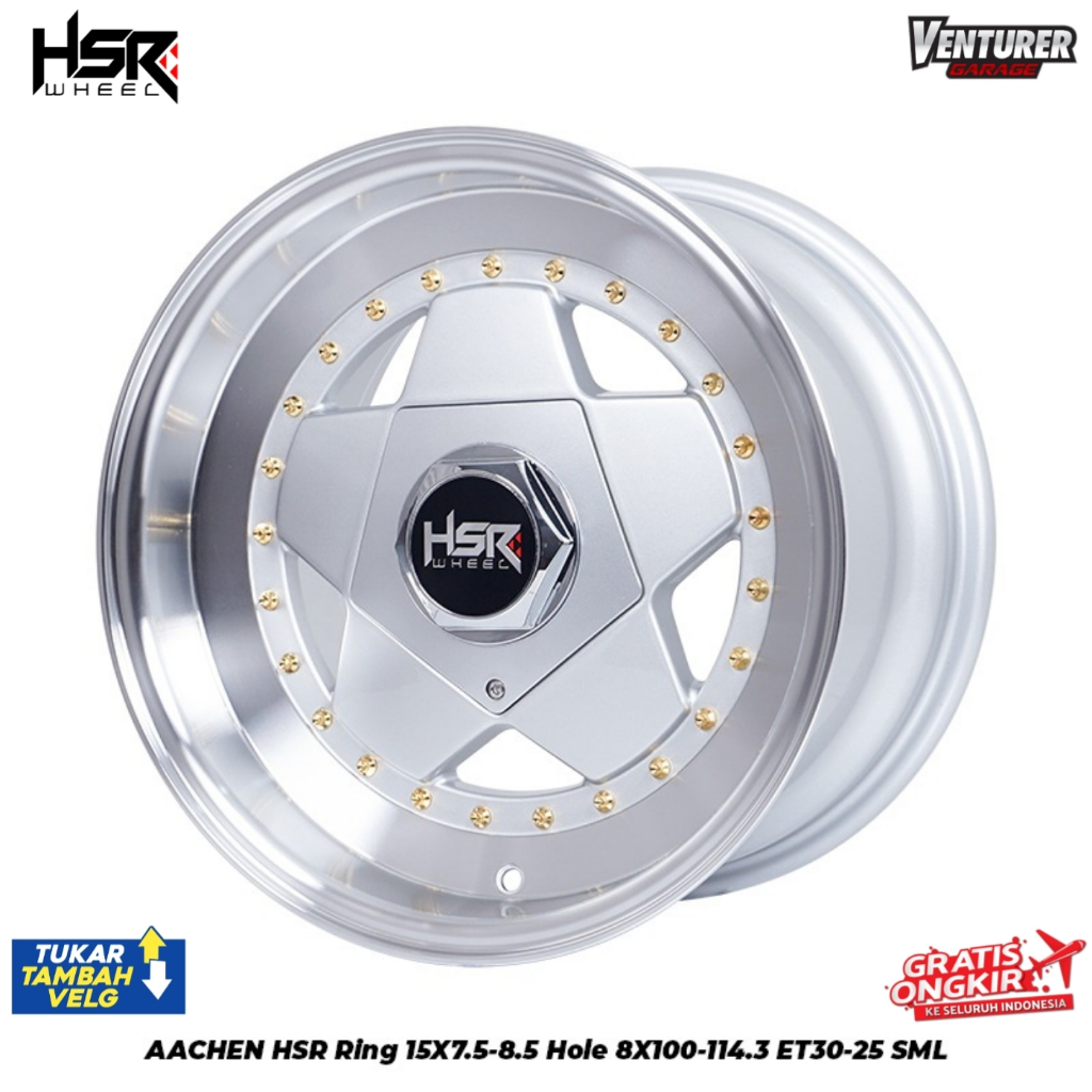 Jual Velg mobil celong hsr achen ring 15 lubang 4x100-114,3 brio avanza agya sigra ayla dll ...