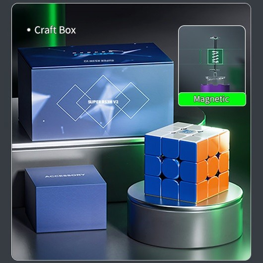 Jual Magic Cube Moyu Super RS3M v2 3x3 Puzzle Kubus 3x3x3 Magnetik RS3 ...