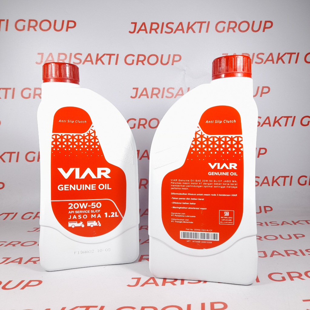 Jual OLI VIAR KARYA 200 300 - VIAR GENUINE OIL SAE 20W-50 API SL/CF 1 ...