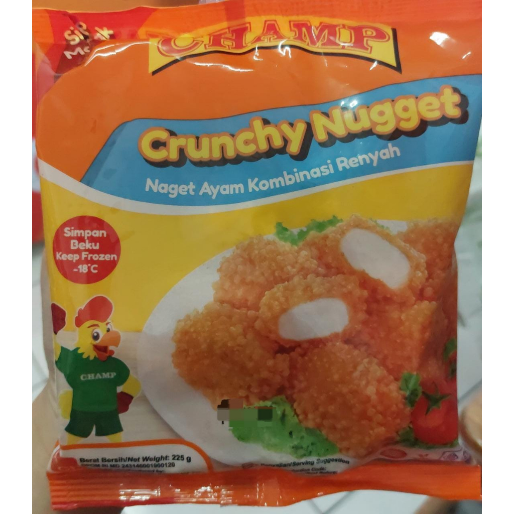 Jual CRUNCHY CHAMP 225 GR NAGET AYAM KRISPI KOBINASI RENYAH CRISPY ...