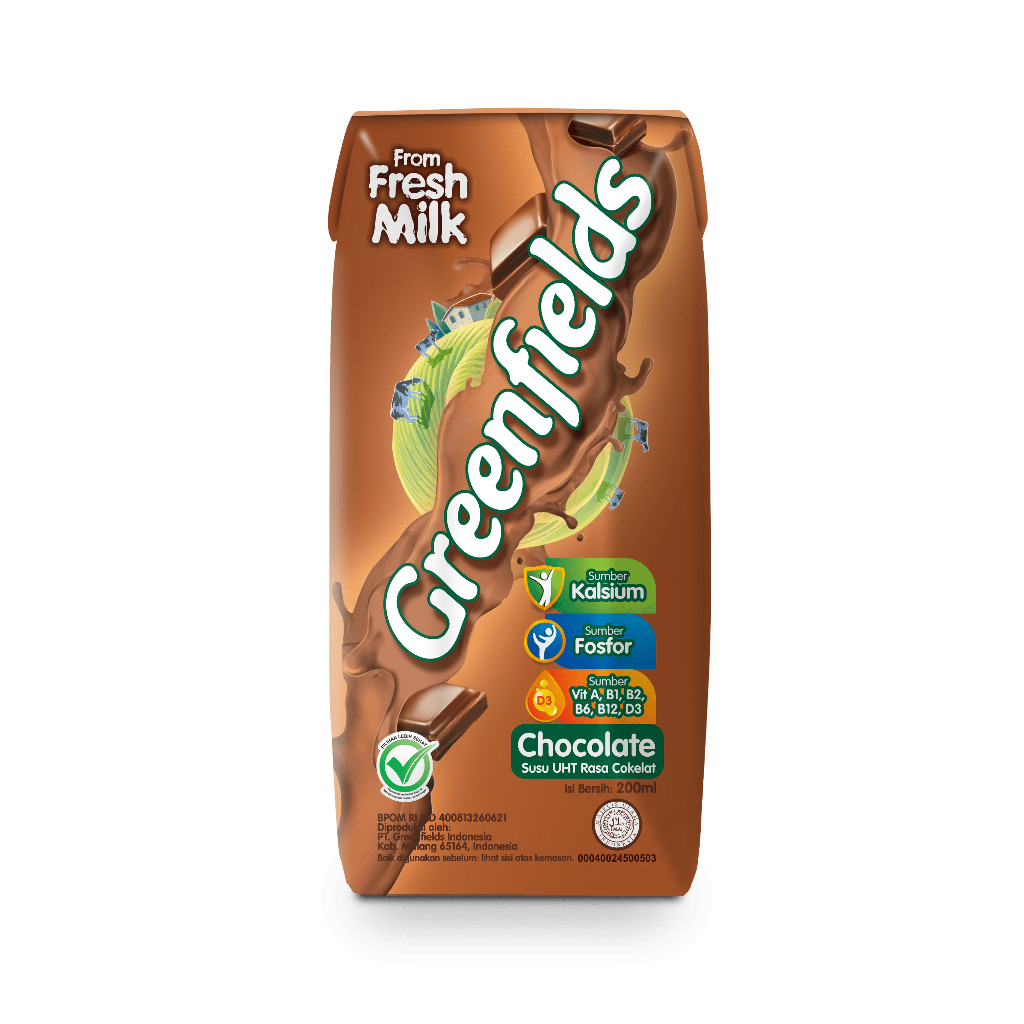 Jual Greenfields Susu UHT Chocolate 200 ml | Shopee Indonesia