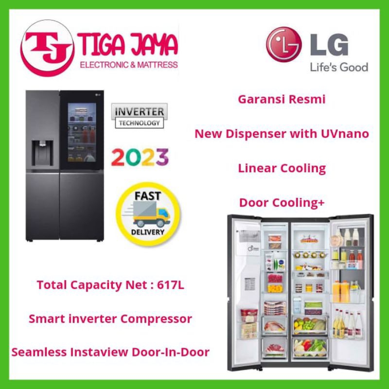 Jual LG GCX257CQEW KULKAS SIDE BY SIDE INSTAVIEW GC-X257CQEW GC X257CQEW | Shopee Indonesia