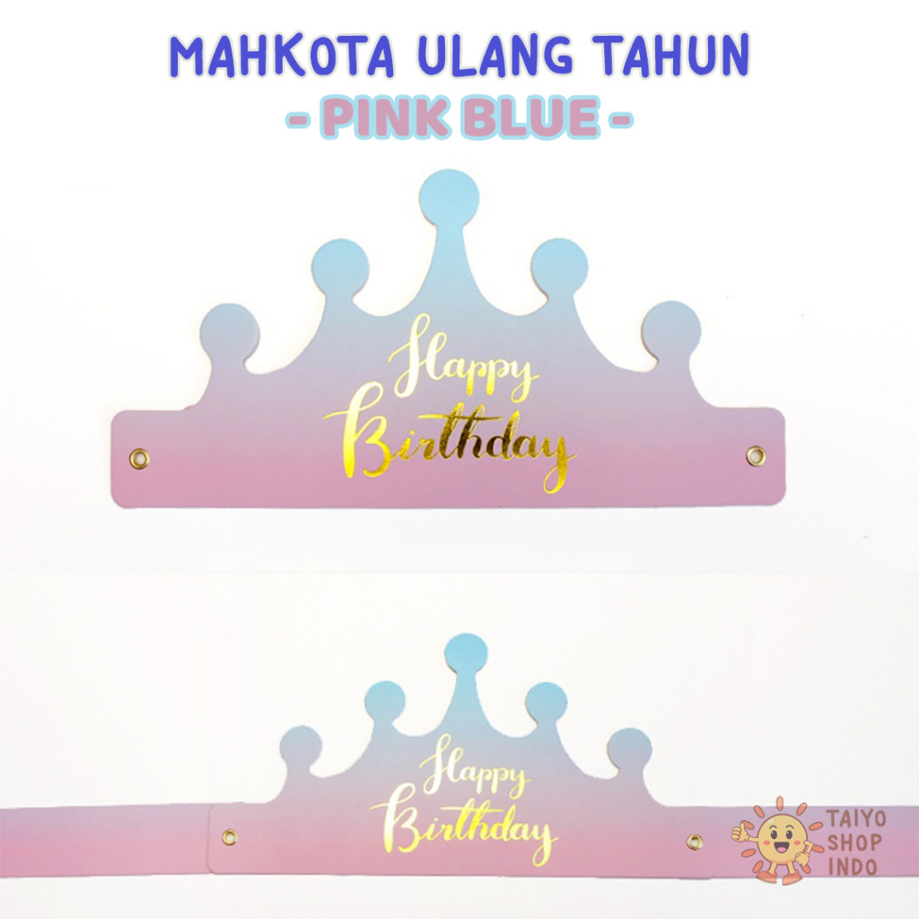 Jual TAIYO Topi Mahkota Pesta Ulang Tahun Anak Karton Glossy Birthday ...