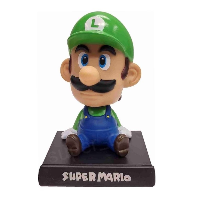Jual Action Figure Automobile Head shaking Doll Luigi (Super Mario ...
