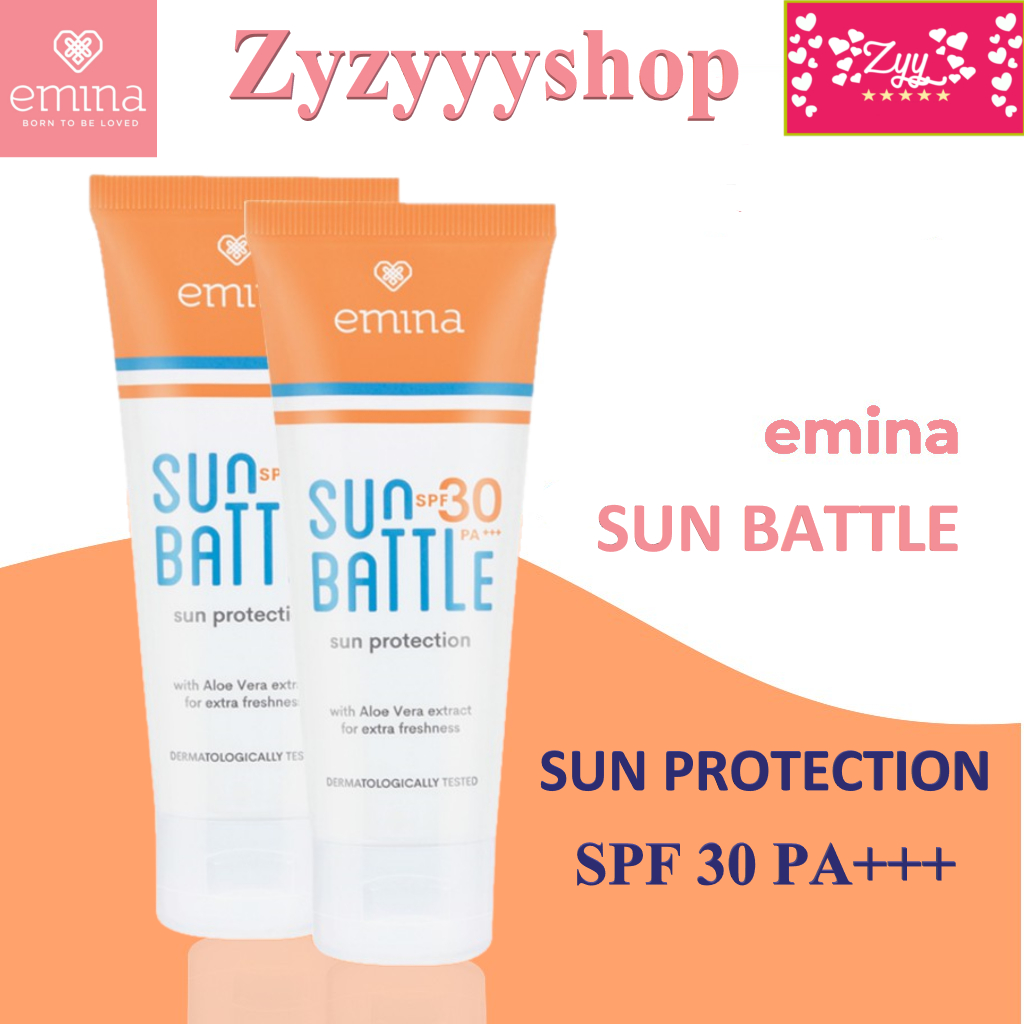 Jual Emina Sun Battle Sun Protection SPF 30 PA+++ - Emina Sunscreen ...