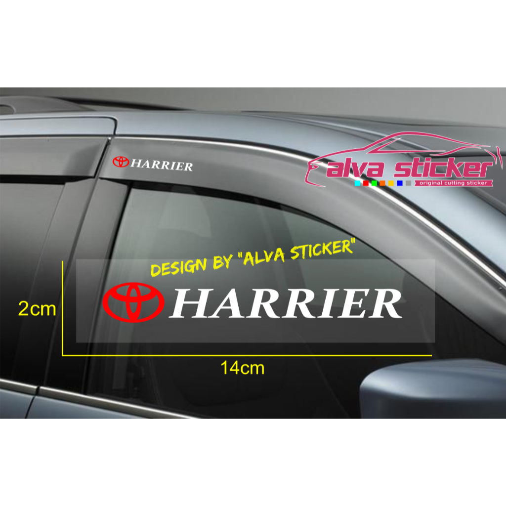 Jual sticker harrier 2 buah stiker talang air mobil toyota harrier old ...