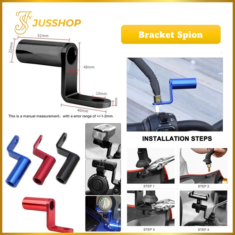 Jual Bracket Spion Polos Tambahan Dudukan Lampu Tembak Stand Bracket ...