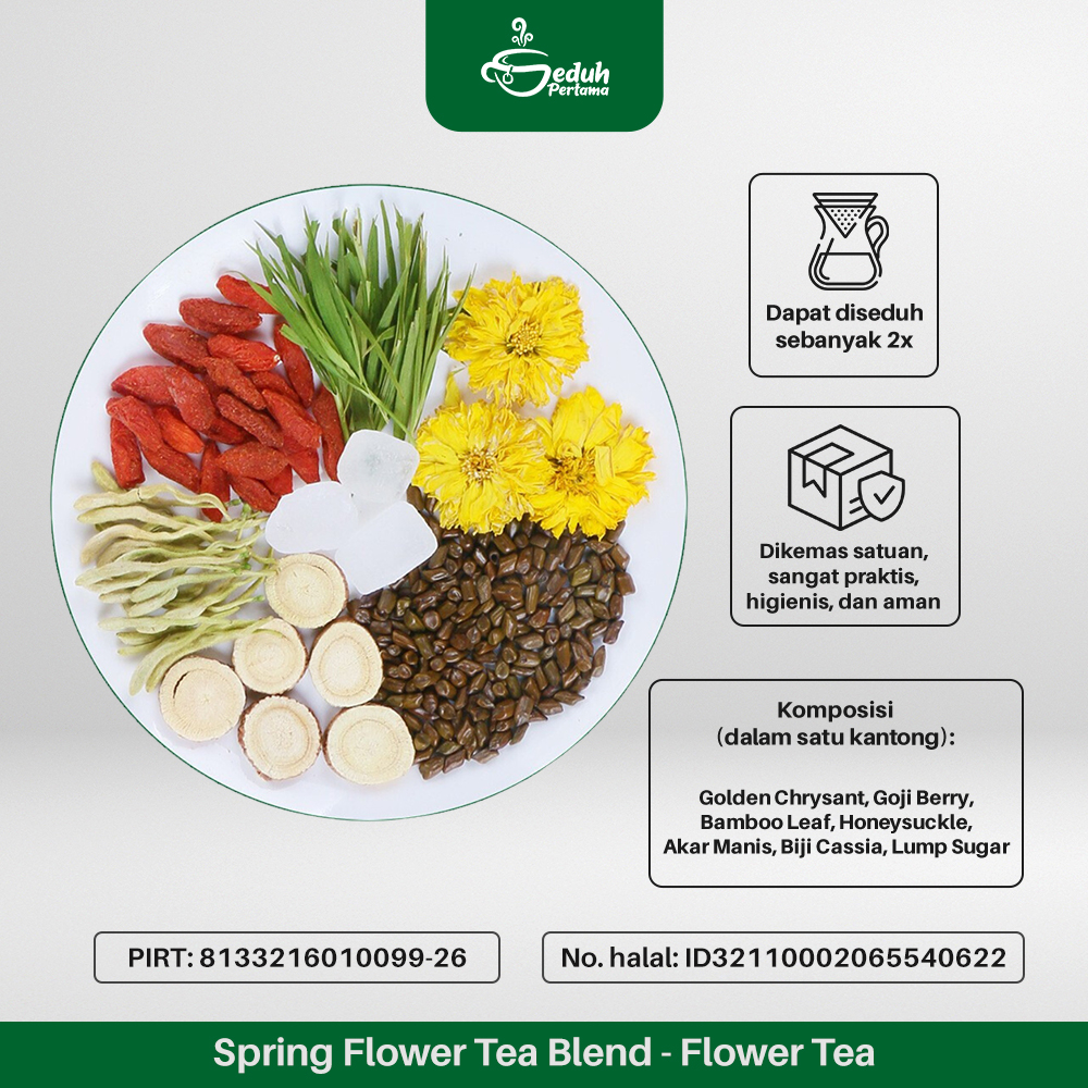 Jual Spring Flower Tea Blend - Golden Chrysan, Goji Berry, Akar Manis ...