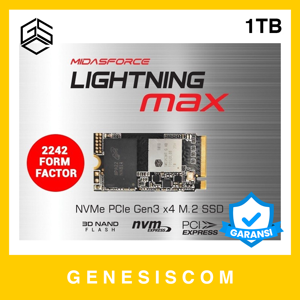 Jual SSD MIDASFORCE 1TB 2242 NVMe M2 Lightning Max PCIe Gen3 x4 SSD ...