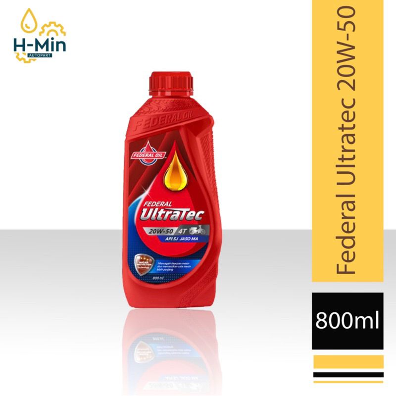 Jual Oli Federal Ultratec 20W50 4T Oil Mesin Ukuran 800Ml dan 1Liter ...