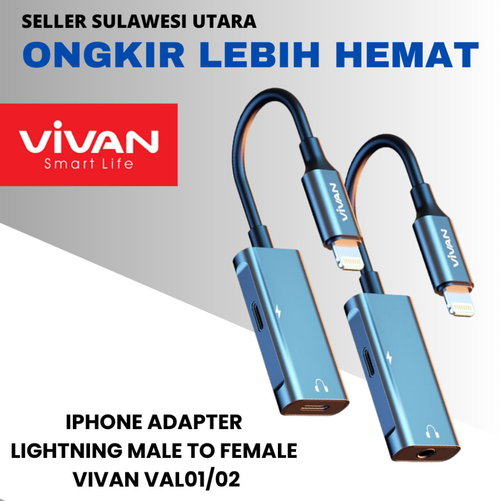 Jual SPLITTER IPHONE ADAPTER VIVAN VAL01/02 LIGHTNING MALE TO FEMALE AUDIO & CHARGE | Shopee ...