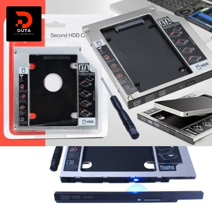 Jual HDD / SSD Caddy SATA Tipis 9.5mm / Tebal 12.7mm | Shopee Indonesia