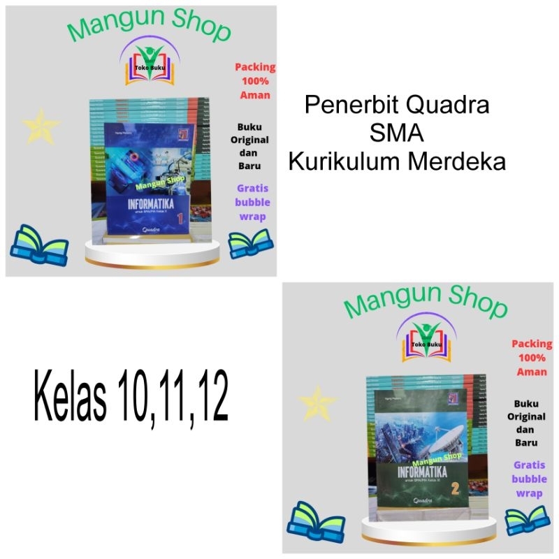 Jual Buku Informatika Kelas 10,11,12 SMA/MA Kurikulum Merdeka Quadra | Shopee Indonesia