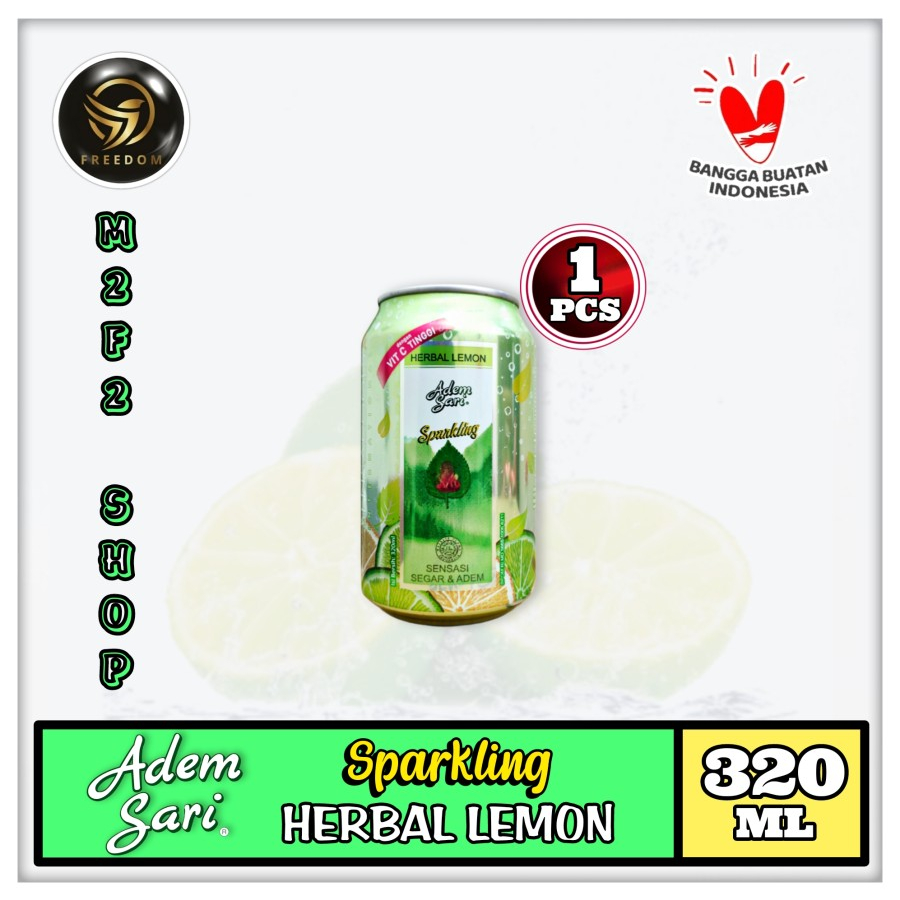 Jual Adem Sari Sparkling Herbal Rasa Lemon Kaleng | Can - 320 ml ...