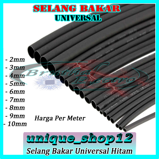 Jual Selang Bakar Selongsong Kabel Heatshrink Tube Penyambung Kabel Hitam Universal Harga ...