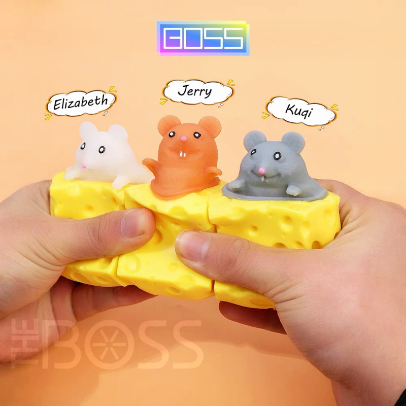 Jual BOSS-Mainan Squishy POP IT Tikus Viral Silikon | Shopee Indonesia