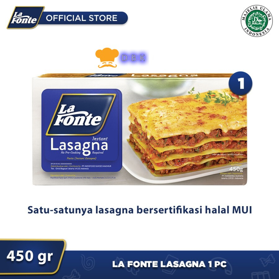 Jual La Fonte Lasagna 450gr LaFonte Instant Lasagna/Lembar Kulit Pasta | Shopee Indonesia