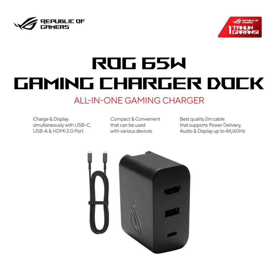 Jual ASUS ROG 65W Gaming Charger DocK | Shopee Indonesia