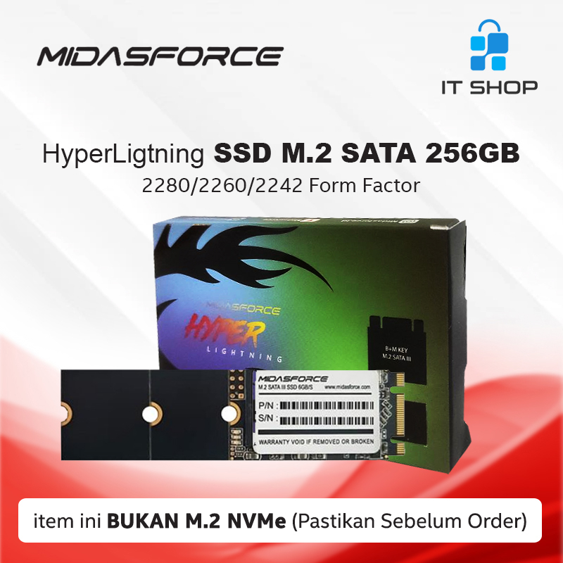 Jual Midasforce SSD M.2 SATA3 Hyper Lightning 256GB | Shopee Indonesia