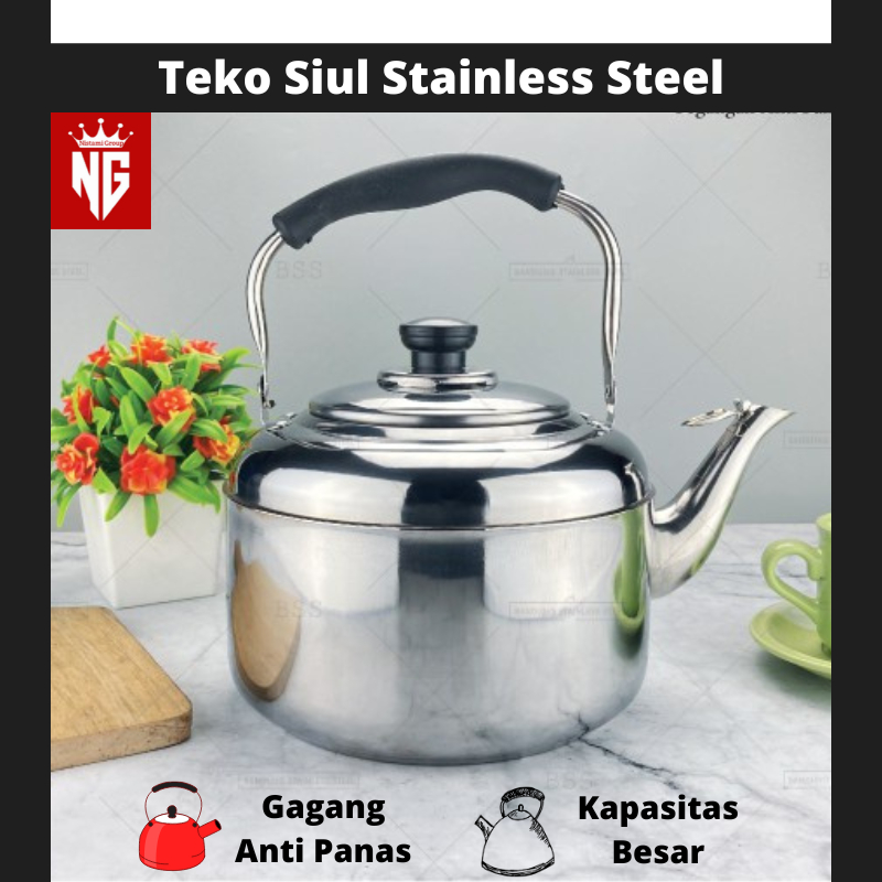 Jual Teko Ceret Masak Air Panas Bunyi Siul Stainless Steel 5 Liter Perlengkapan Rumah Tangga Dan ...