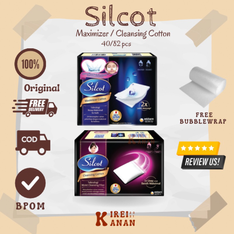 Jual kapas silcot maximizer 40 pcs / cleansing 82 pcs cotton kapas ...
