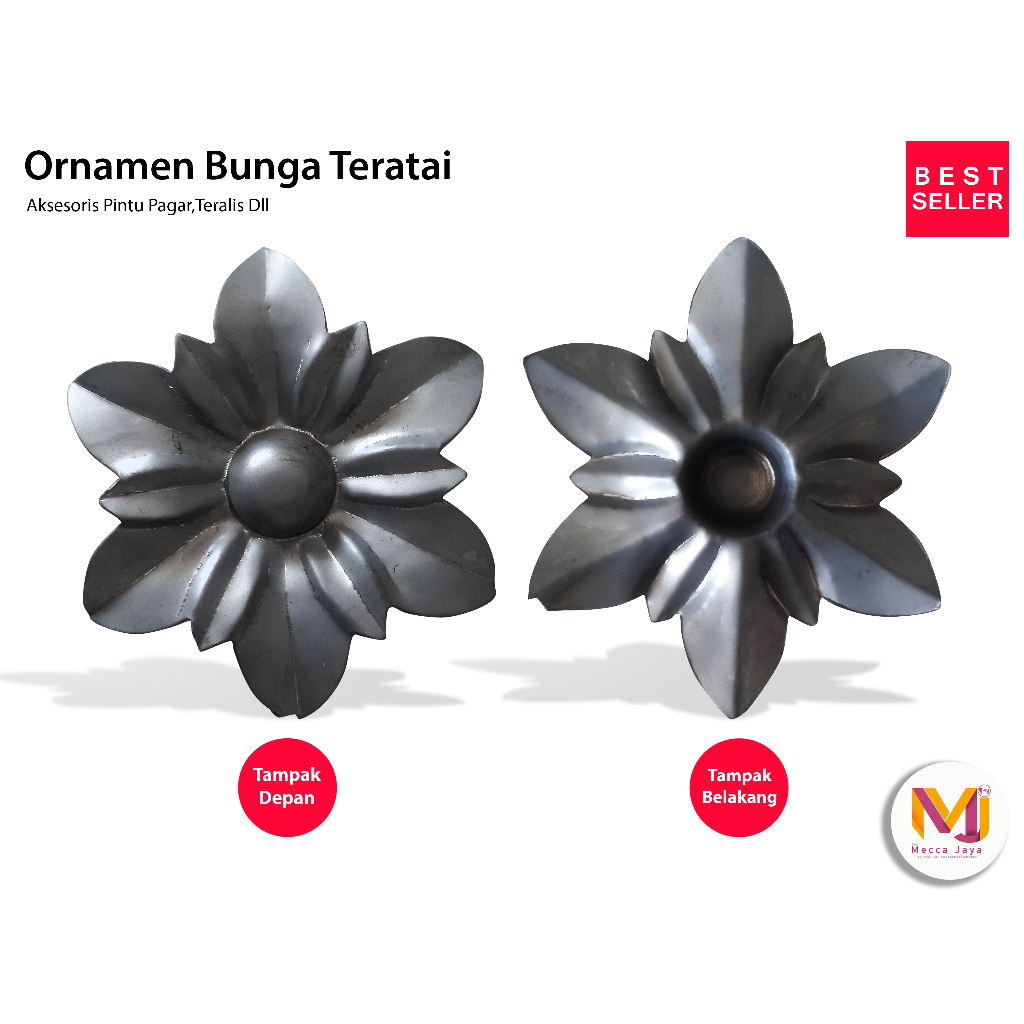 Jual Ornamen Pagar Bunga Teratai Besi Plat Tempa Klasik | Aksesoris ...
