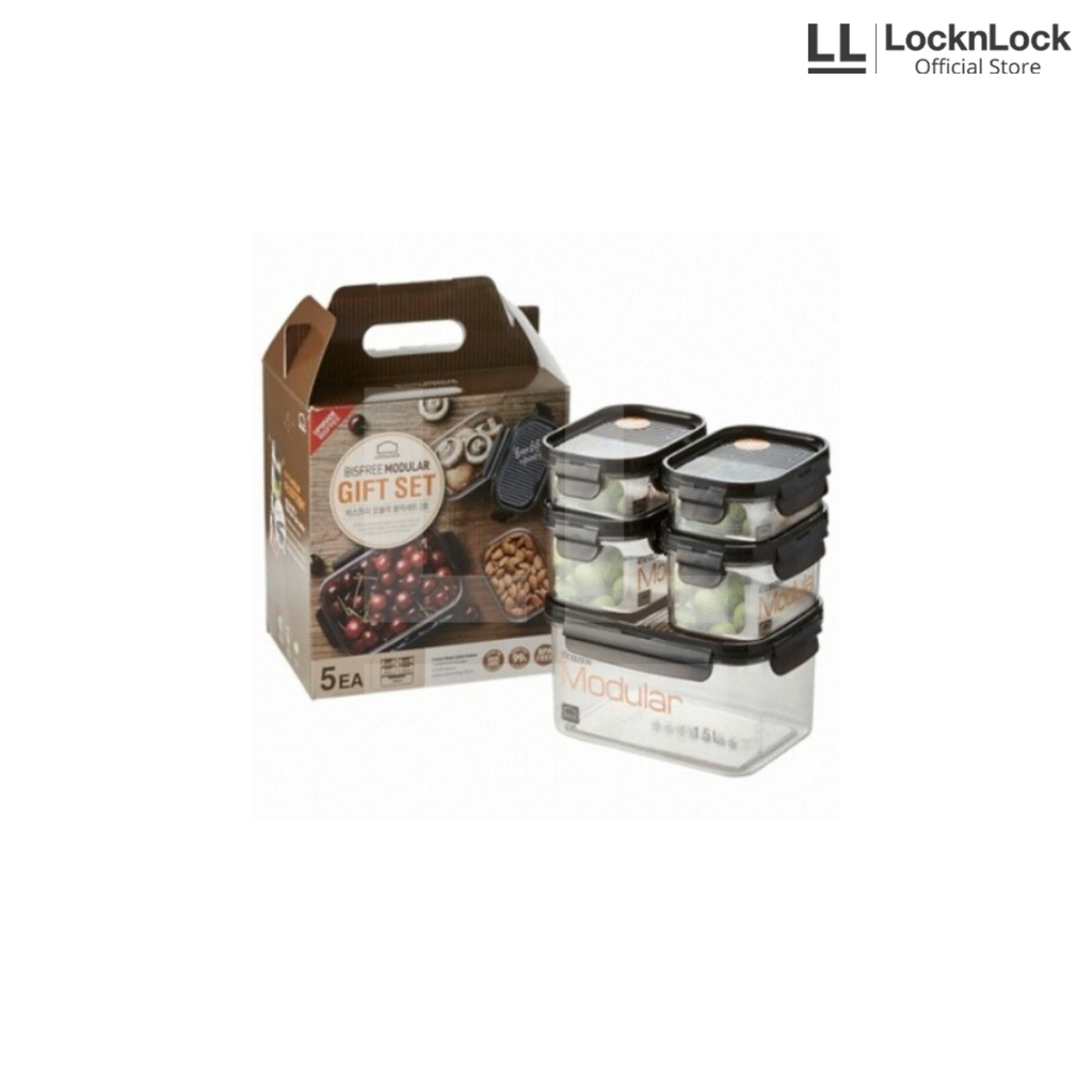 Jual LocknLock Gift Set Bisfree Modular Block 5 Pcs - LBF405S5 | Shopee ...