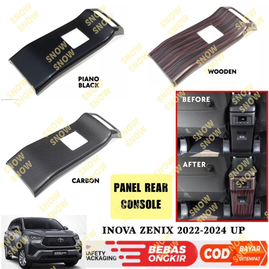 Jual Panel Rear Console Innova Zenix 2022 2023 2024 2025 up Hitam Wood ...