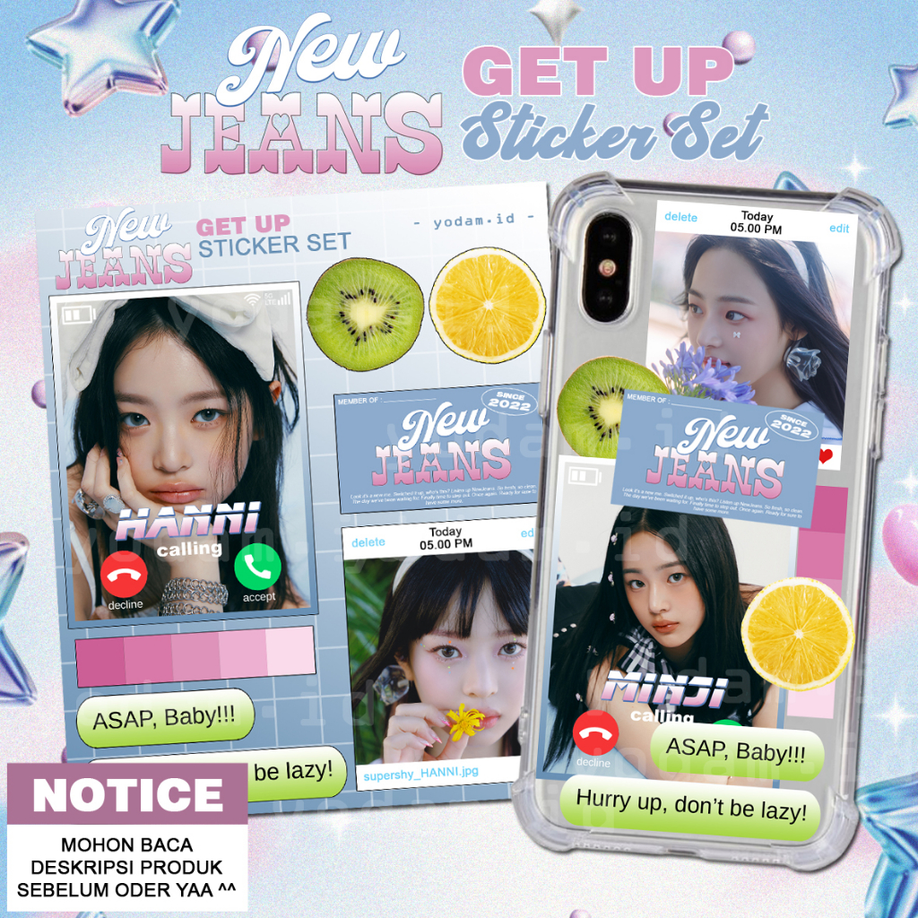 Jual DIY STICKER CASE, STICKER AESTHETIC STIKER KPOP ANTI AIR NEWJEANS ...