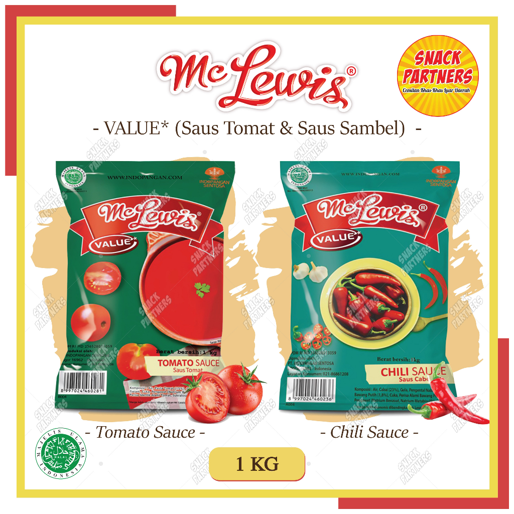 Jual MC LEWIS VALUE 1 KG - Saus Saos Tomat Sambal Sambel Cabe Pedas ...