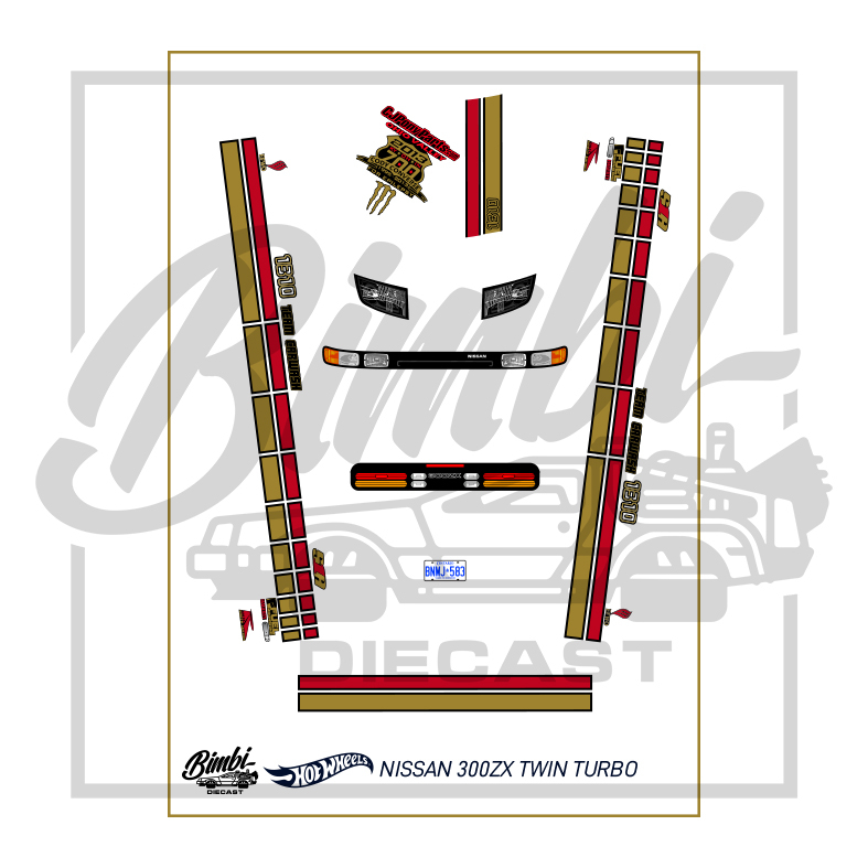 Jual Decal Hotwheels Nissan 300ZX Twin Turbo Transparan | Shopee Indonesia