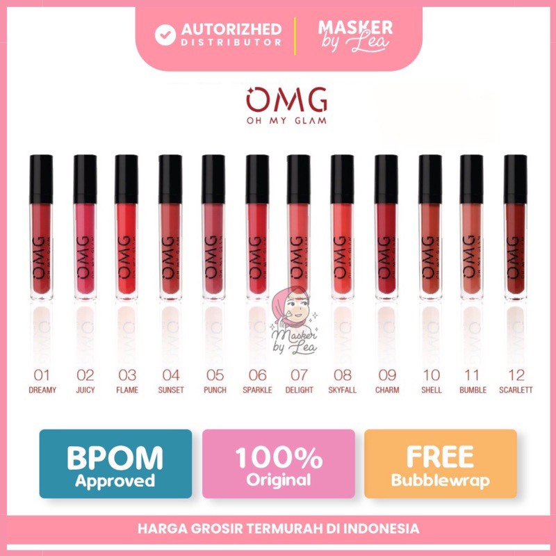 Jual 𝐑𝐀𝐃𝐘𝐒𝐀 𝐓𝐆𝐑 - OMG Oh My Glam Matte Kiss Lip Cream 3,5GR / Lipstik ...