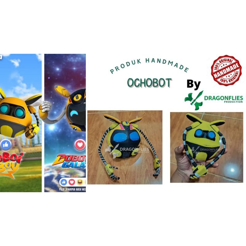 Jual TERMURAH TERLARIS MAINAN OCHOBOT BOBOIBOY HANDMADE BAHAN BUSA HATI ...