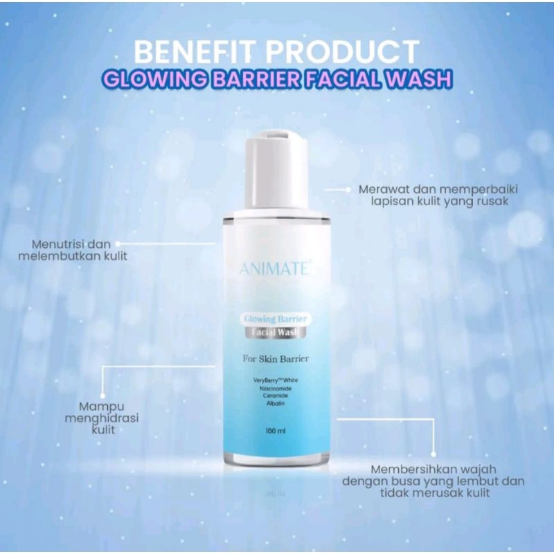 Jual Animate Glowing Barrier Facial Wash 100 ml | Shopee Indonesia