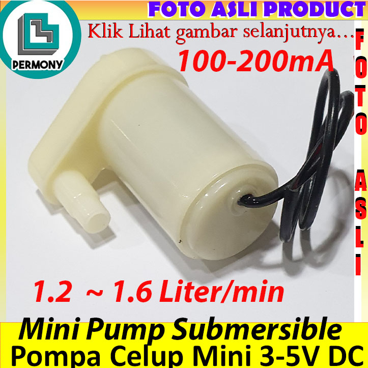 Jual pompa air celup mini submersible water pump dc aquarium | Shopee ...