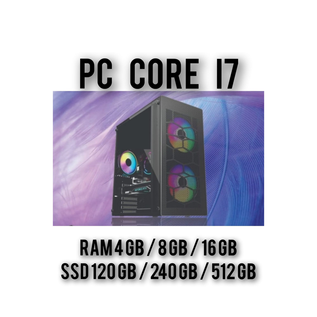 Jual PC BARU CORE I7 CASING TRANSPARAN FAN LED RGB | Shopee Indonesia