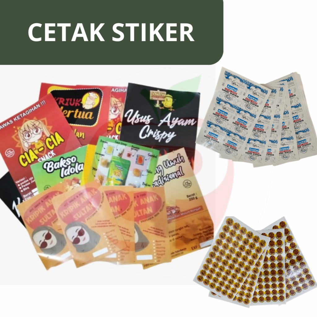Jual BATU PAKAGING -CETAK STIKER A3+ PERSEGI - LABEL MAKANAN / STIKER ...