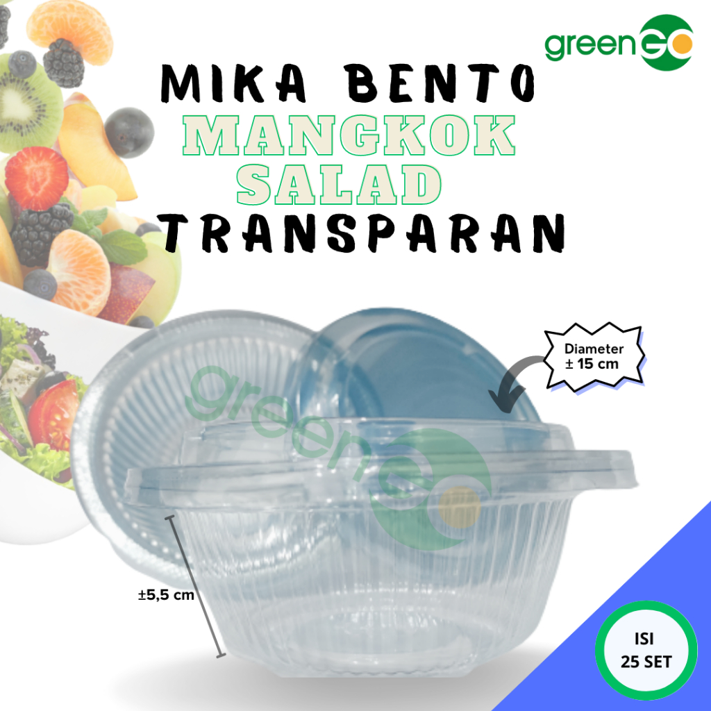 Jual MIKA MANGKOK SALAD BUAH SAYUR 25 SET WADAH DAN TUTUP WARNA ...