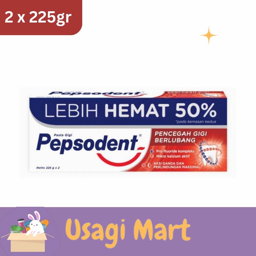Jual Pepsodent 2 x 225gr Jumbo Twin Pack 2 x 225 gr Gigi White ...