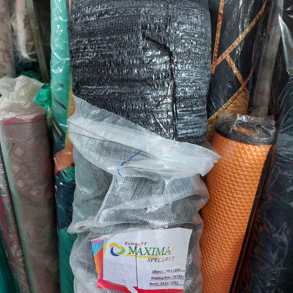 Jual Paranet MAXIMA 3x100m 75% shading net jaring hitam teduh tanaman ...