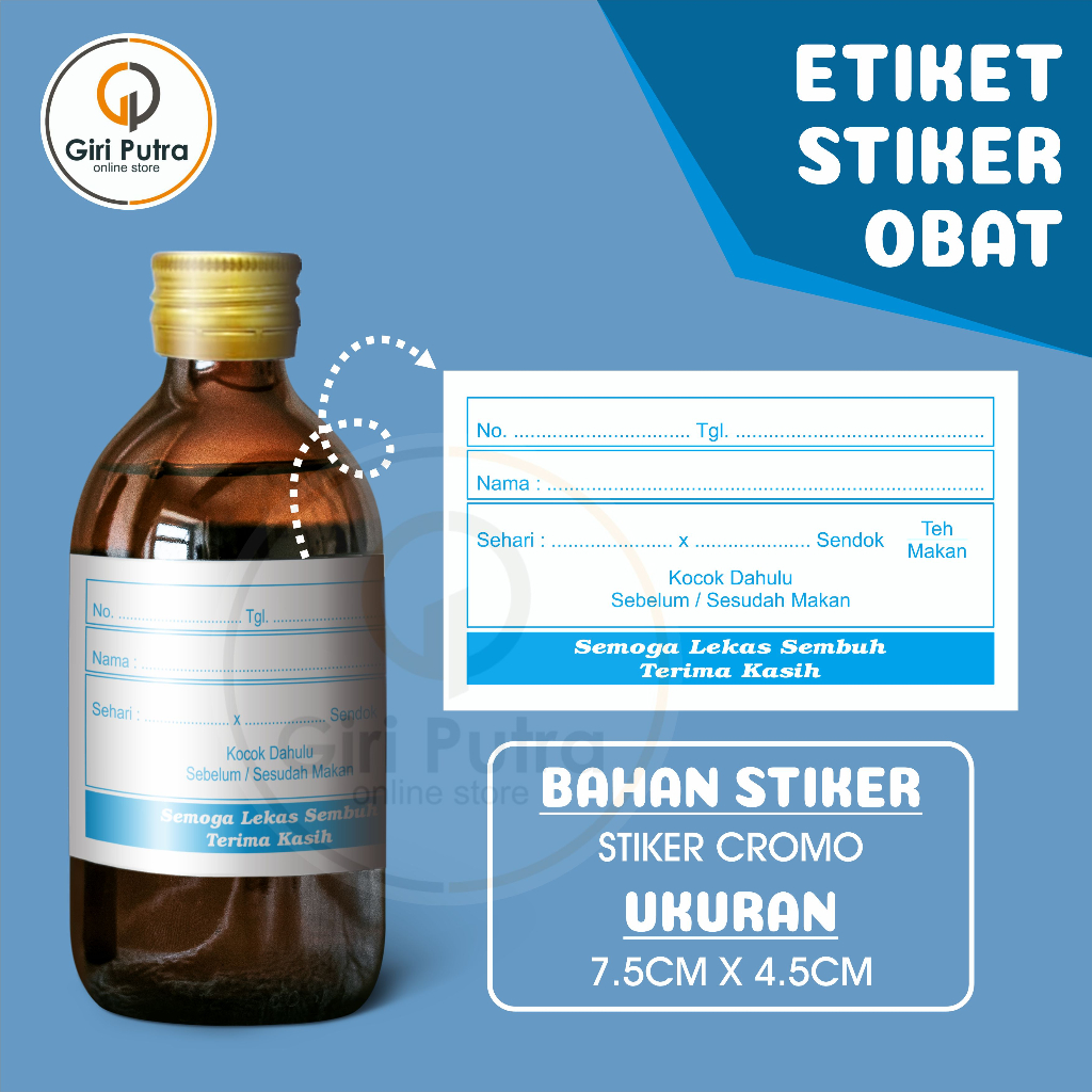 Jual Etiket Obat / Stiker Label Obat Isi 50 Pcs | Shopee Indonesia
