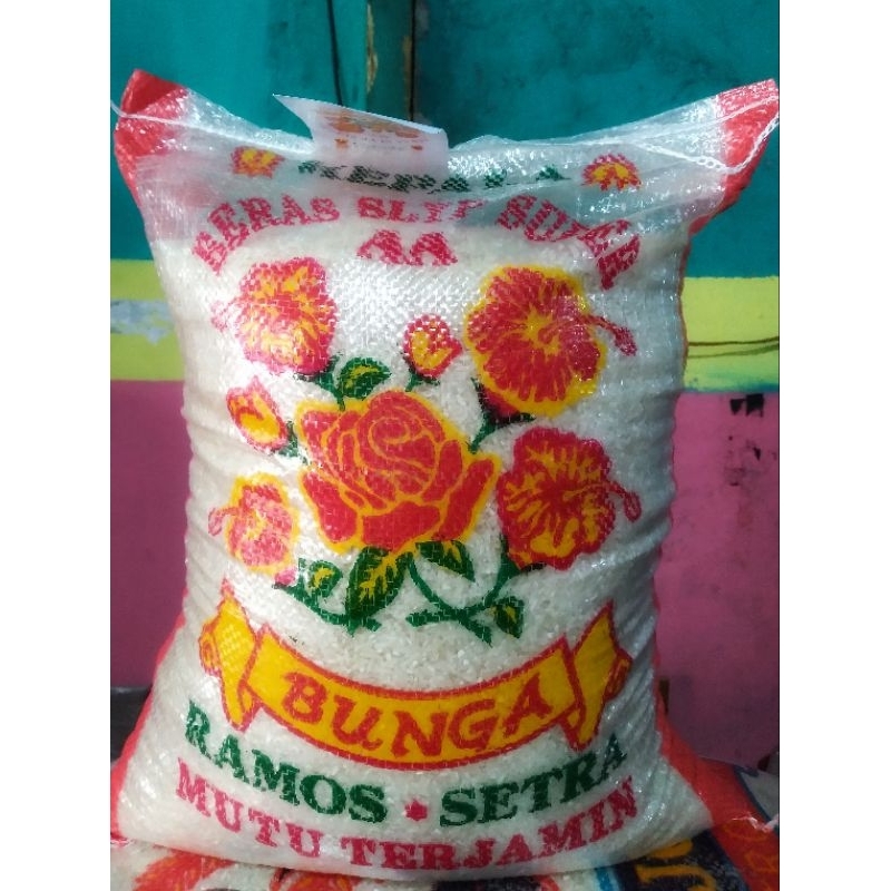 Jual BERAS RAMOS SETRA CAP BUNGA PULEN 10 LITER & 10 KG | Shopee Indonesia